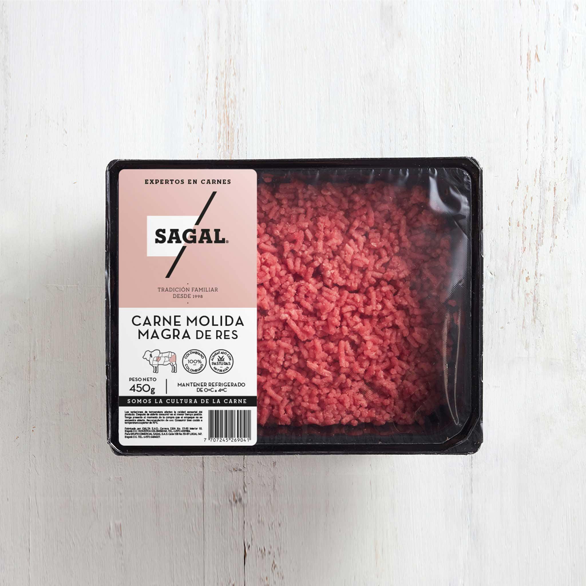 Sagal Expertos en Carne Madurada - Carne Molida Magra de Res 450 g ...